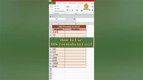 Abs Formula In Excel🔥 Excel Excelformula Exceltutorial Exceltips Exceltricks Shorts