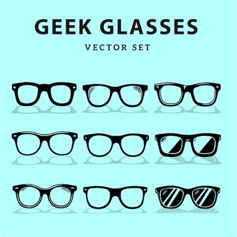 Premium Vector Free Vector Geek Glasses Collection