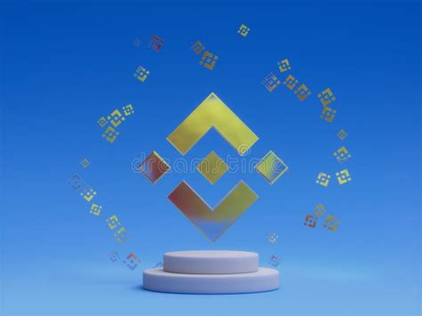Binance Crypto Podium Platform Abstract Minimal Showcase 3D