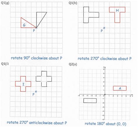 Rotations Textbook Answers Corbettmaths