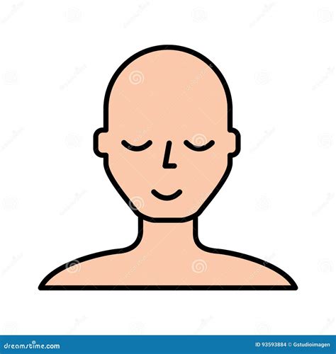 Bald Man Face Cartoon Stock Vector Illustration Of Isolated 93593884