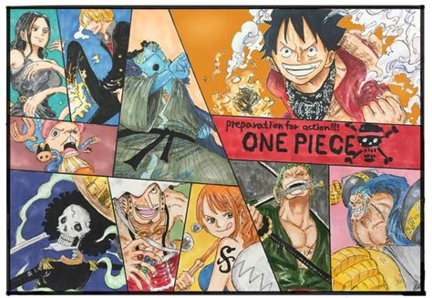 One Piece Characters Are Depicted In This Collage