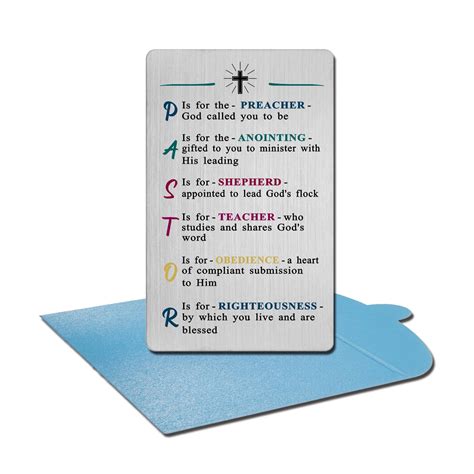 Eeandyu Pastor Appreciation Card Ts Pastor Christmas Anniversary