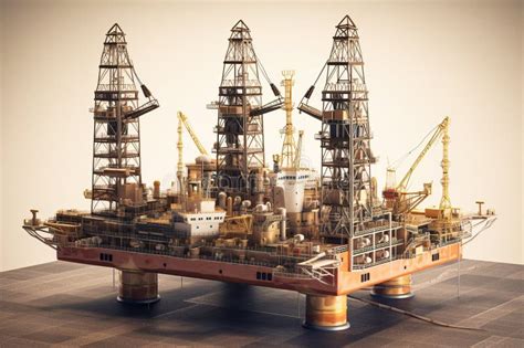 Oil And Gas Platform Generative Ai Stock Illustration Illustration