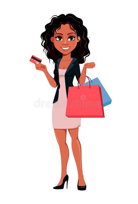 Beautiful Young African American Business Woman Stock Vector
