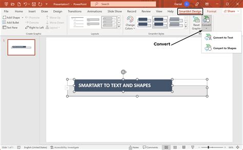 Convert Smartart To Text And Shapes