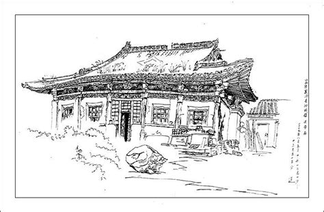 关帝庙简笔画 图库 五毛网