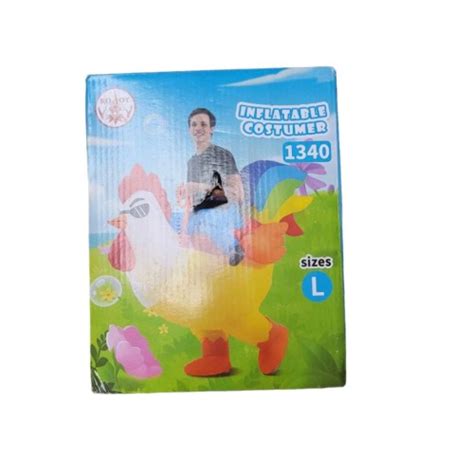 Kooy Inflatable Costume Rooster Ride On Chicken Costume Adult Halloween