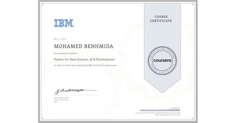 Mohamed Ben Hmida On Linkedin Completion Certificate For Python For