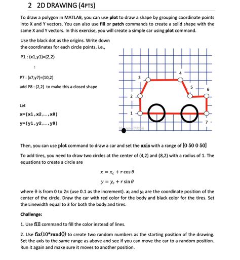 Solved 2 2d Drawing 4pts To Draw A Polygon In Matlab You