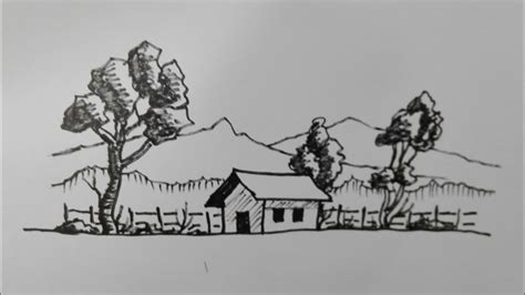 วาดรูป บ้านน้อย Sweet Home ทิวทัศน์ ง่ายๆ Youtube