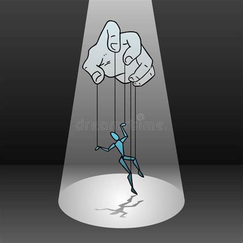 Hand Controlling Puppet Stock Vector Illustration Of Puppeteer 154190402