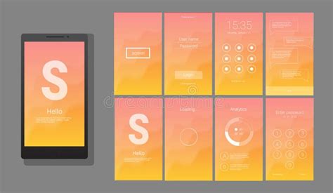 Modern Ui Gui Screen Vector Design Stock Vector Illustration Of Smartphone Modern 115774741