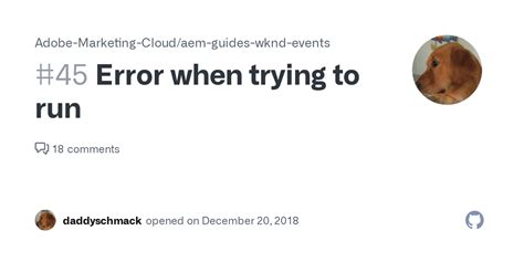 Error When Trying To Run · Issue 45 · Adobe Marketing Cloudaem Guides