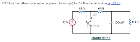Solved Use The Differential Equation Approach To Find Io T Chegg Com