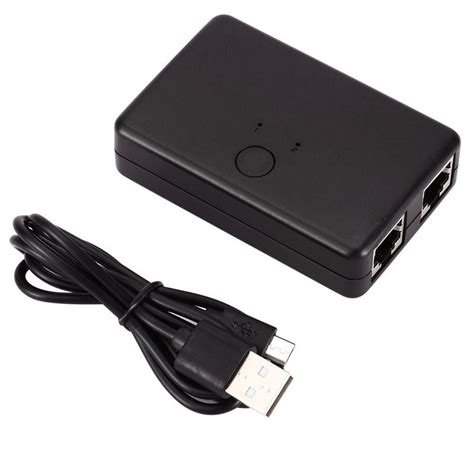 Mini 2 Port Rj45 Lan Hub Network Switch Box Computer Ethernet Internet Adapter Rj45 Splitter