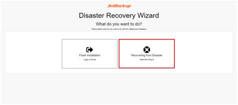 restore from disaster recovery — jetbackup for linux documentation