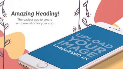 Placeit Mockup Of A Floating IPhone 6 Against A Customizable Background