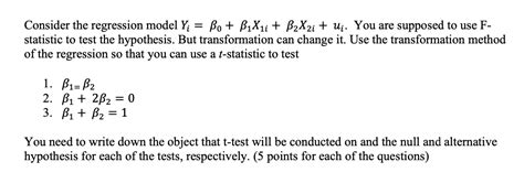 solved consider the regression model yi β0 β1x1i β2x2i ui