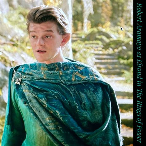 Cloak Detail Robert Aramayo As Elrond In The Rings Of Power Elrond