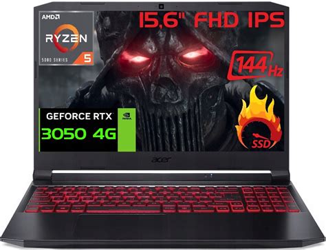 Gaming Acer Nitro Ryzen 5 5600H 15 144Hz DDR4 16GB SSD 512GB RTX3050