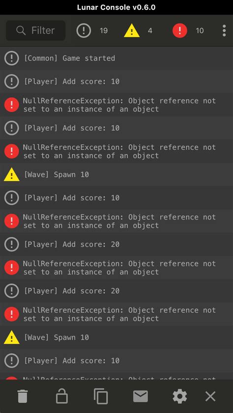 Lunar Mobile Console High Performance Unity Iosandroid Logger Built With Native Platform Ui
