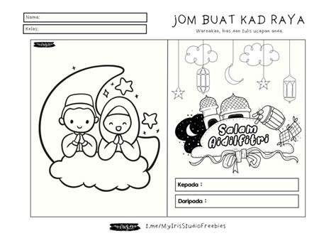 Aktiviti Buat Sampul Duit Raya Warna Poster Gunting And Tampal Untuk