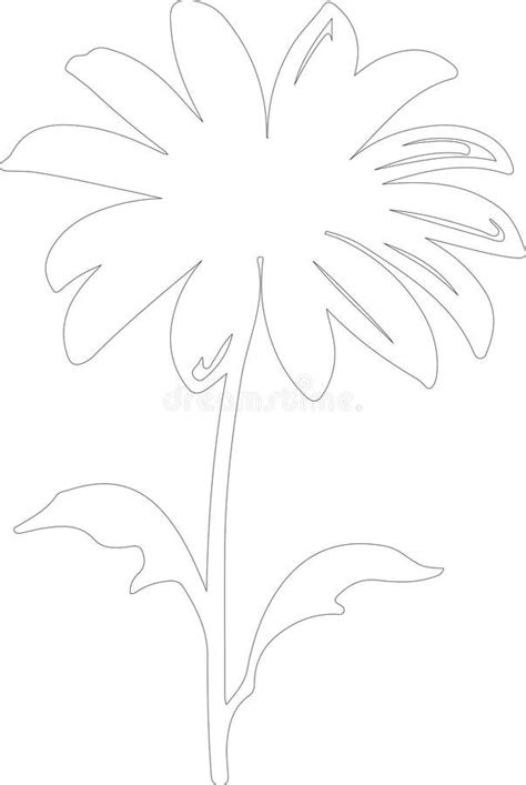 Black Eyed Susan Outline Silhouette Generative Ai Stock Vector