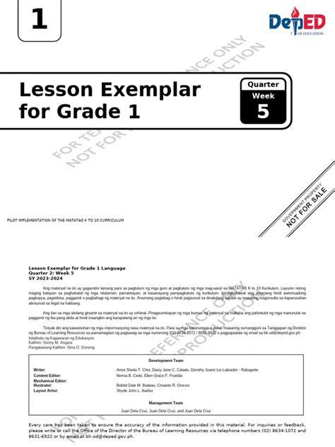 Le Language 1 Q2 W5 Pdf