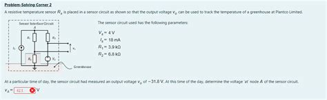 Solved Problem Solving Corner 2 A Resistive Temperature Chegg