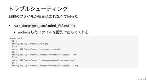 Composer Dump Autoloadを「なんとなく使う」から「理解して使う」になる Speaker Deck