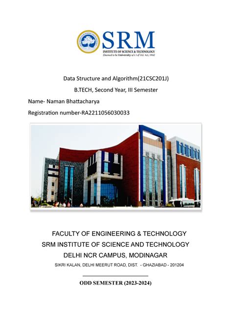 naman dsa dsa notes data structure and algorithm 21csc201j b