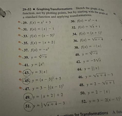 Solved 25 28 Identifying Transformations Match The Graph