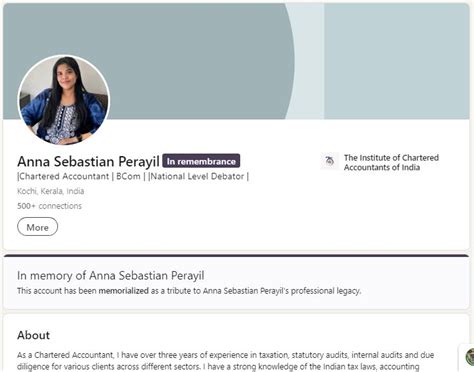 Heartbreaking News It Is Very Disheartening To See This Anna Sebastian A Young Ca Passed