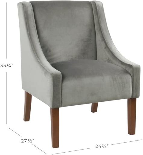 Home And Kitchen Living Room Furniture Chairs Gray Leaf Homepop Miller