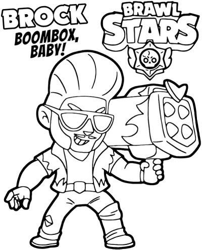 Brawler Brock Coloring Page Brawl Stars