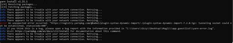 Yarn Install Trouble With Network Connection Issue Yarnpkg Yarn GitHub