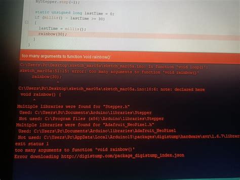 Rainbow Effect And Stepper Continuous Rotation Programming Arduino Forum