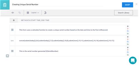 creating unique serial numbers in forms — kobotoolbox documentation