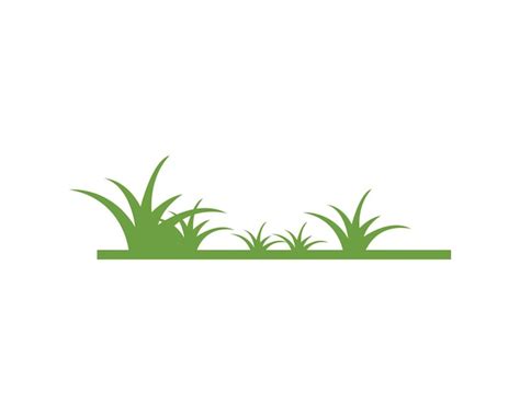 Plantilla De Ilustración De Vector De Hierba Vector Premium