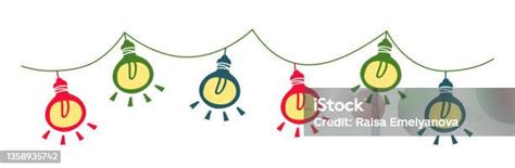 램프가 있는 화환 흰색 배경에서 격리된 플랫 벡터 그림입니다 엽서 포장지 배너 또는 소셜 미디어 게시물을 디자인합니다 겨울에 대한 스톡 벡터 아트 및 기타 이미지 Istock