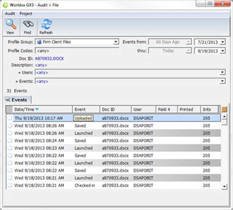 Viewing The Audit Trail For Shared Files