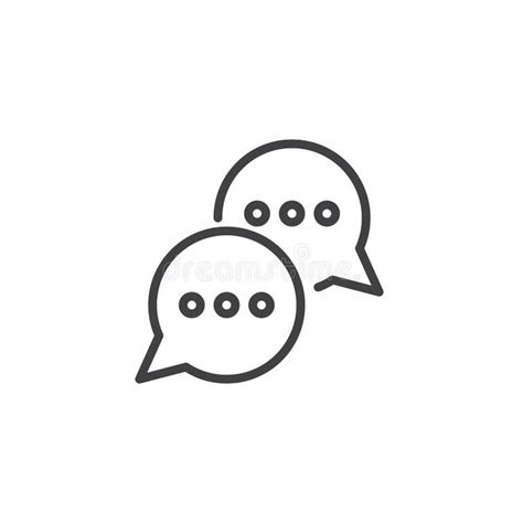 Speech Bubble Outline Icon Stock Vector Illustration Of Speak 124535509