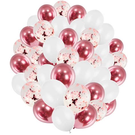 BALONY ZESTAW NA URODZINY CHRZEST 50szt KONFETTI 12691568575 Allegro Pl