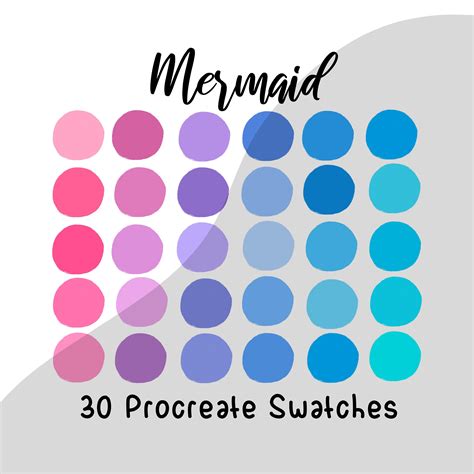 Procreate Palette Swatches Procreate Color Palette Bright Etsy