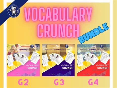 Vocabulary Crunch Grades 2 3 4 Bundle Teaching Resources