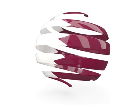 Round D Icon Illustration Of Flag Of Qatar