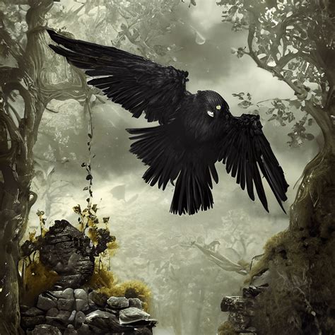 Odins Ravens With Flowing Streams · Creative Fabrica