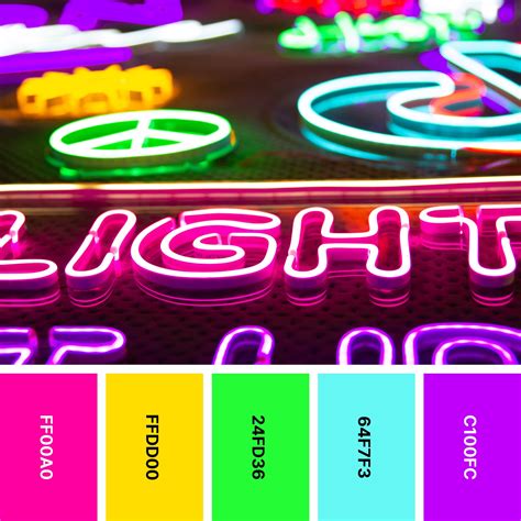 30 Neon Color Palettes For Vibrant Designs Color Meanings