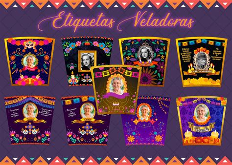 Etiquetas para Veladoras De Dia de Muertos Etsy México